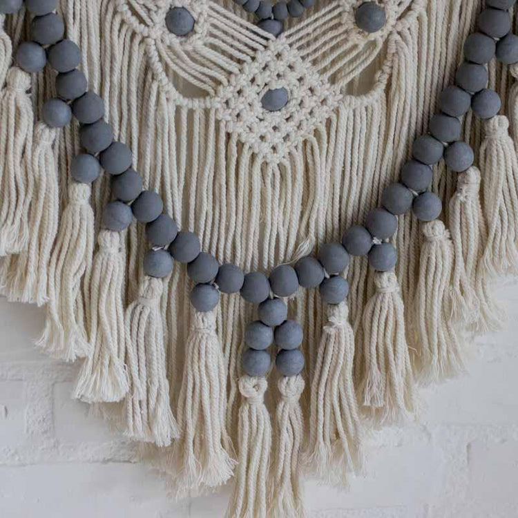 Macramê Hanging Wall Azul 70cm | Bali – Arte & Sintonia