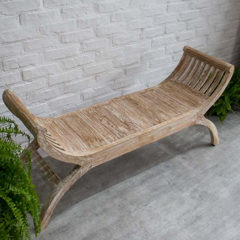 Balinese Style Bench Maze Rope Bali Wooden Platform Corner Sofa Set