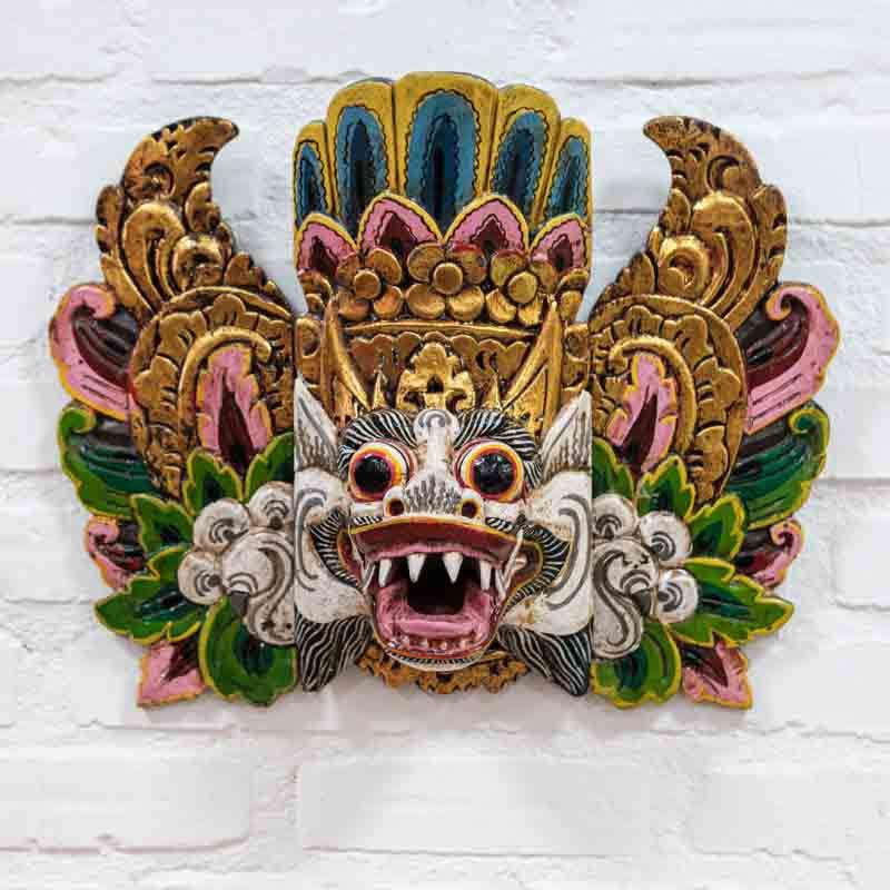 Máscara Decorativa Barong Bali Gold / Color – Arte & Sintonia